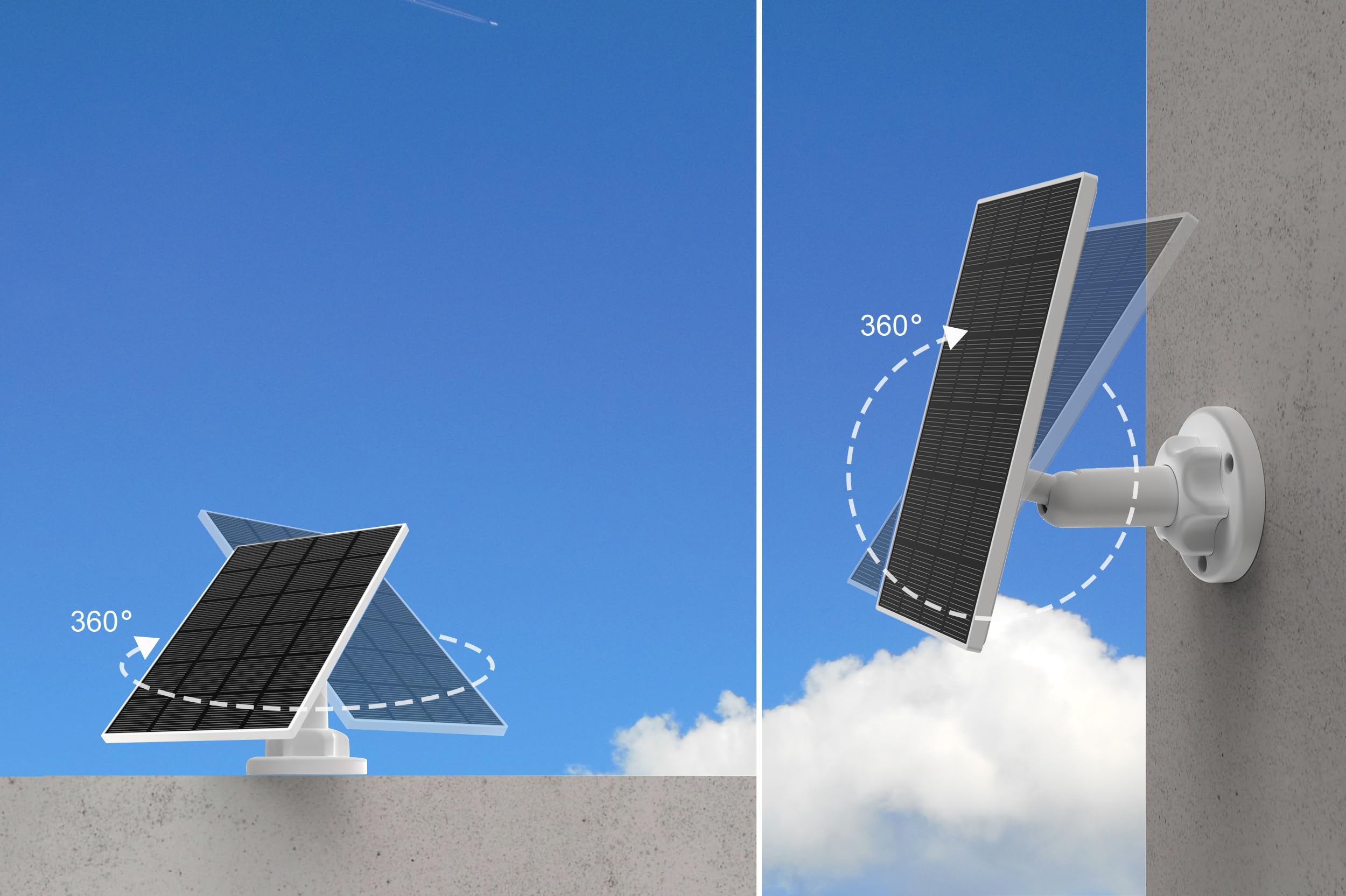 SANSCO Wire-Free Solar Battery Powered Security Camera, 4MP Outdoor WiFi IP Camera with Solar Panel, Waterproof,PIR Human Motion Detection, Night Vision, 2 Way Audio