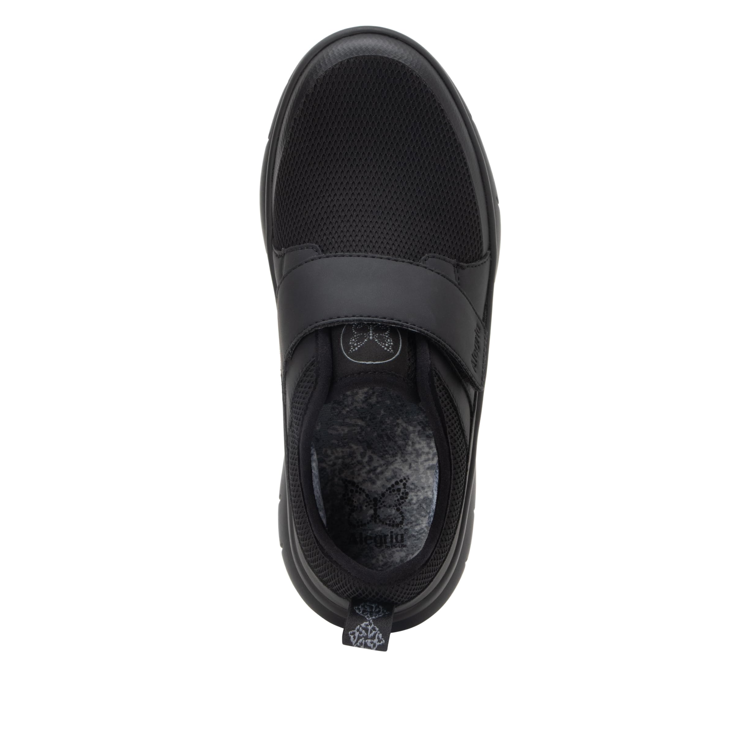 Alegria Rok N Roll Women Double Athletic Walking Shoe Trouble Black Mesh 11.5-12 M US