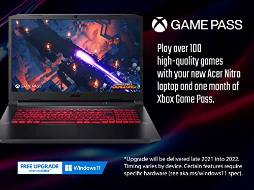 Acer Nitro 5 AN517-54-77KG Gaming Laptop | Intel Core i7-11800H | NVIDIA GeForce RTX 3050 Ti Laptop GPU | 17.3" FHD 144Hz IPS Display | 16GB DDR4 | 1TB NVMe SSD | Killer WiFi 6 | Backlit Keyboard