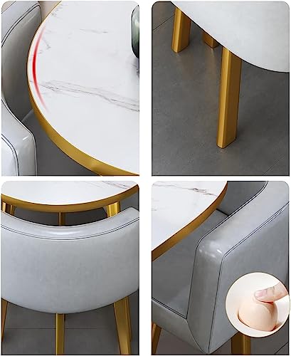 Dining Table and Chair Set, Folding Dining Table C Modern Business Negotiation Dining Table and Chair Combination,Coffee Table Conference Room Table,Leisure Area Home Balcony Small Round Table, Suitab