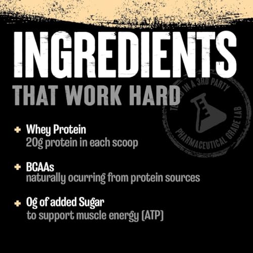 Animal 100% Whey Protein Powder – Whey Blend for Pre- or Post-Workout, Recovery or an Anytime Protein Boost– Low Sugar – Vanilla, 1.8 lb
