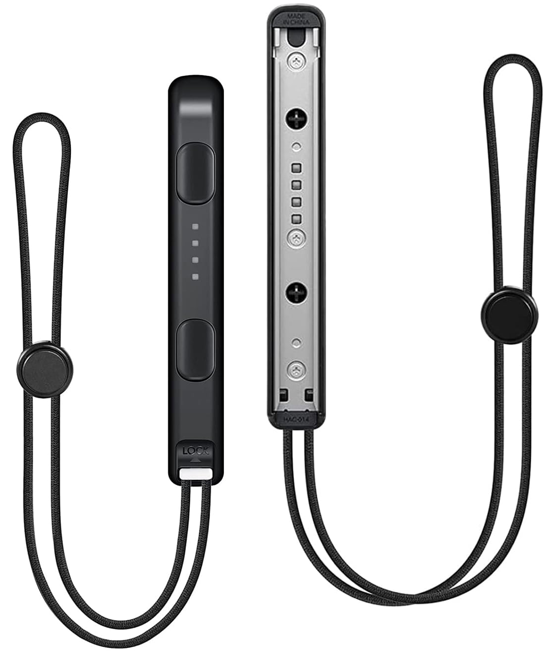Wrist Strap Compatible with Switch Joycon, 2 Pack Switch Joy con Strip Replacement Accessories for Joy Con Controller Adjustable Tightness - Black