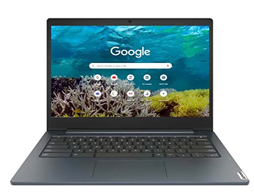 Lenovo Chromebook Ideapad 3 Business Laptop in Abyss Blue Intel Celeron up to 2.8GHz 4GB DDD4 RAM 64GB eMMC 14in HD LCD Web Cam Chrome OS Gigabit WiFi (Renewed)