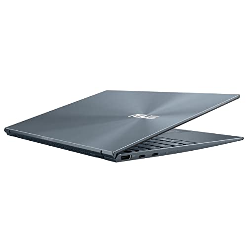 ASUS ZenBook 14 Ultra-Slim Laptop 14” Full HD NanoEdge Display, Intel Core i7-1165G7, 8GB RAM, 512GB PCIe SSD, NumberPad, Thunderbolt 4, Windows 10 Home, AI noise-cancellation, Pine Grey, UX425EA-EH71