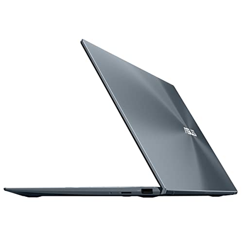 ASUS ZenBook 14 Ultra-Slim Laptop 14” Full HD NanoEdge Display, Intel Core i7-1165G7, 8GB RAM, 512GB PCIe SSD, NumberPad, Thunderbolt 4, Windows 10 Home, AI noise-cancellation, Pine Grey, UX425EA-EH71