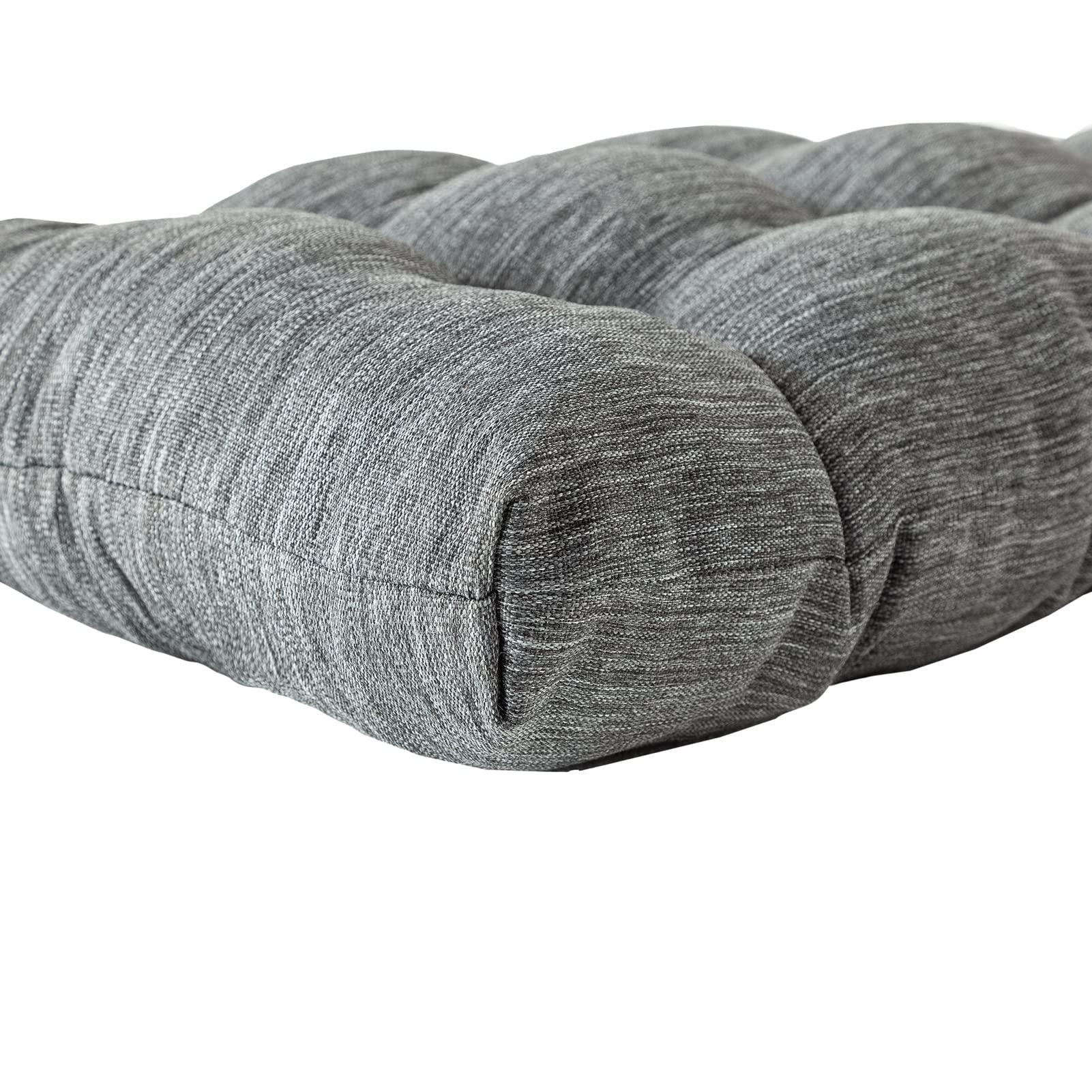 QILLOWAY Indoor/Outdoor Bench Cushion,51-Inches (Charcoal Grey/Black)