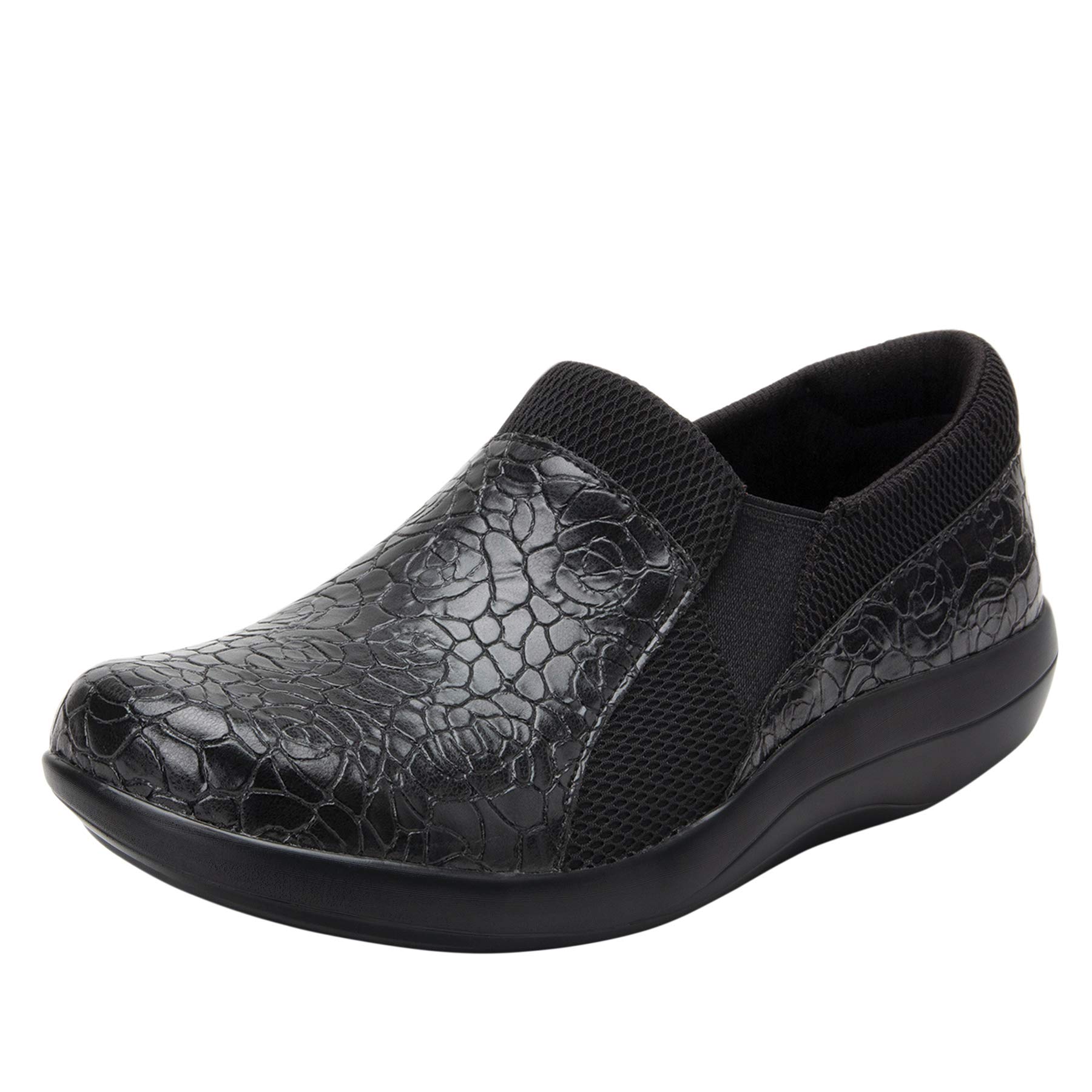 Alegria Duette - Stylish and Supportive Women's Nursing Shoe for All-Day Comfort - Nursing and Healthcare Professionals Shoe Flourish Black 8 M US