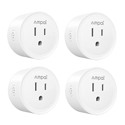 Ampai HomeKit Smart Plug Compatible With Alexa, Siri, Google Home - Energy Monitoring Smart Outlet - Remote Control - 2.4GHz Wi-Fi - 15Amp