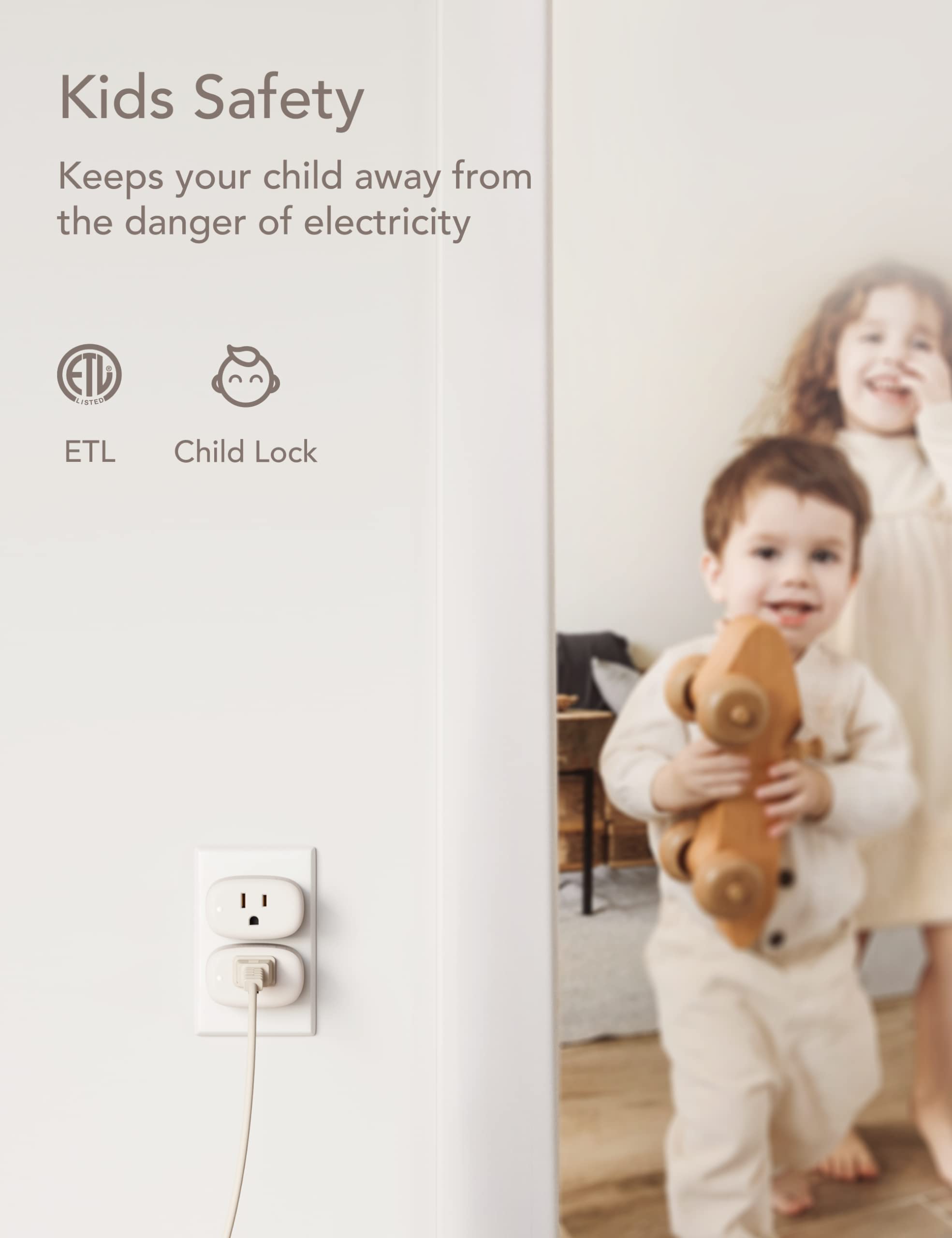 Nooie Smart Plug Mini Bluetooth, Alexa & Google Home Compatible, Voice Control, WiFi Enchufe Inteligente, 4-Pack (2.4Ghz Only)