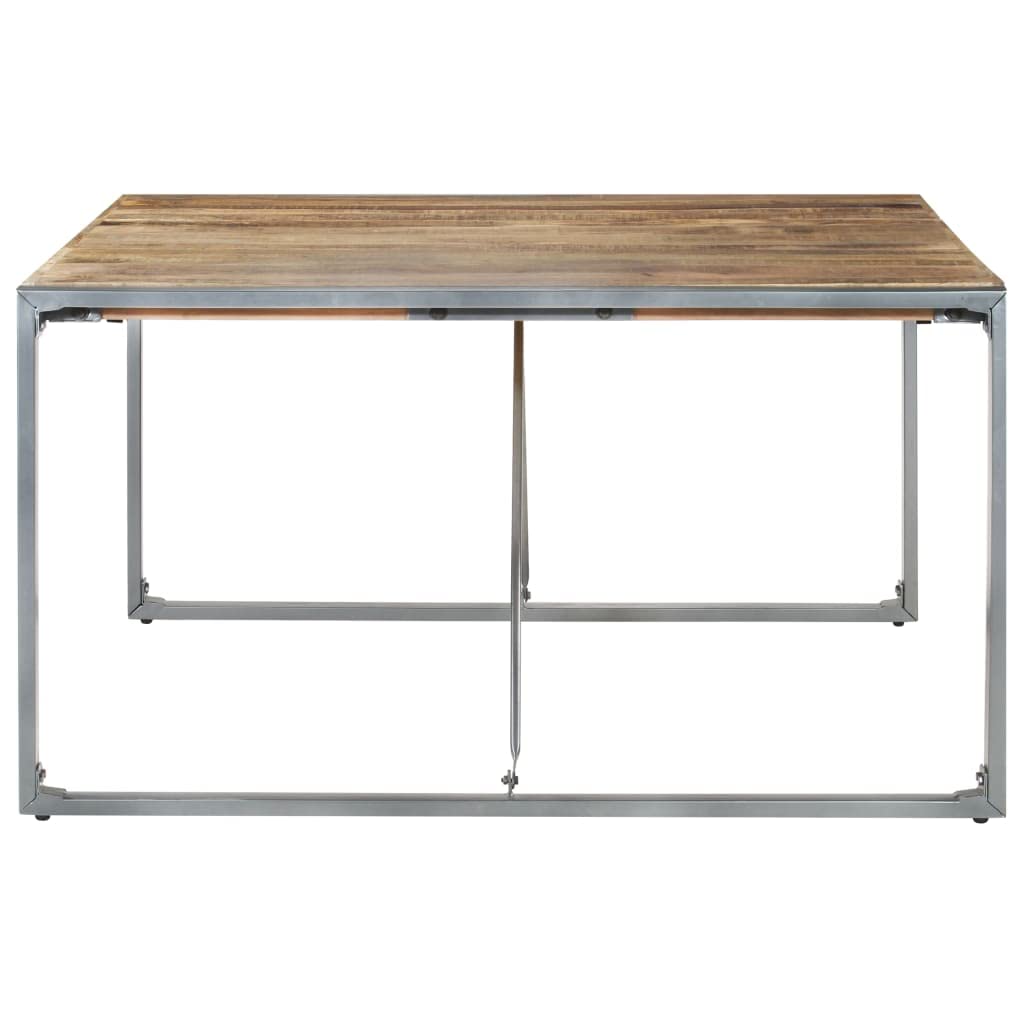 YUHI-HQYD Dining Table,Conference Table,Coffe Table,Rectangle Tea Table,Assembly Required,Perfectly in Living Room, Den, Office Room, and Family Room, 55.1"x55.1"x29.5" Rough Mango Wood