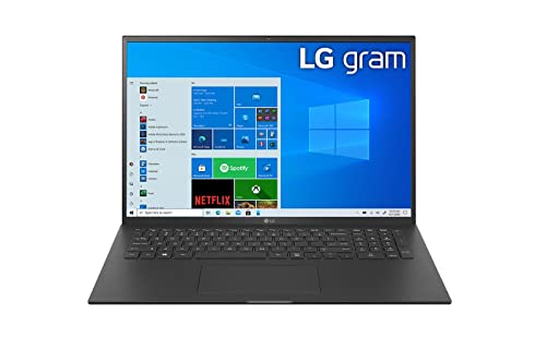 LG 2022 Gram Ultralight Laptop 17" WQXGA IPS LGD Intel Evo 12-Core i7-1260P 16GB LPDDR5 512GB SSD Iris Xe Graphics HDMI WiFi 6E Thunderbolt4 Backlit FPR Full Day Battery Windows 11 Pro w/RE USB
