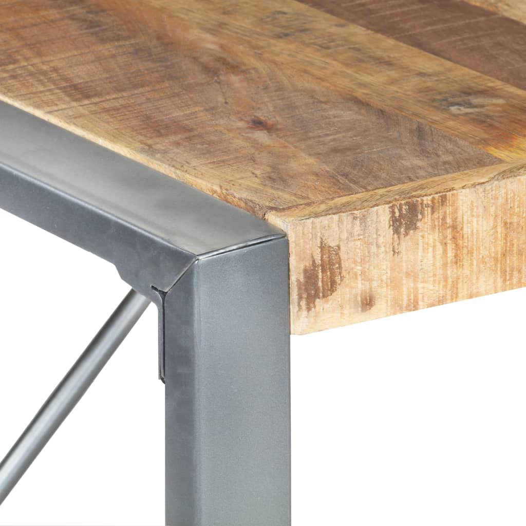 YUHI-HQYD Dining Table,Conference Table,Coffe Table,Rectangle Tea Table,Assembly Required,Perfectly in Living Room, Den, Office Room, and Family Room, 55.1"x55.1"x29.5" Rough Mango Wood