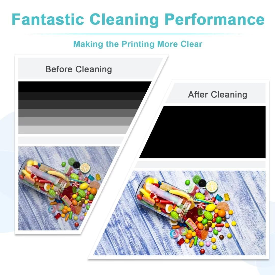 Absonic Printhead Cleaning Kit for Epson, 250mL Printer Cleaning Kit for Inkjet Printer, Print Head Cleaning Kit for HP, Canon Inkjet, Printer Head Cleaning Kit 250mL for Brother Inkjet