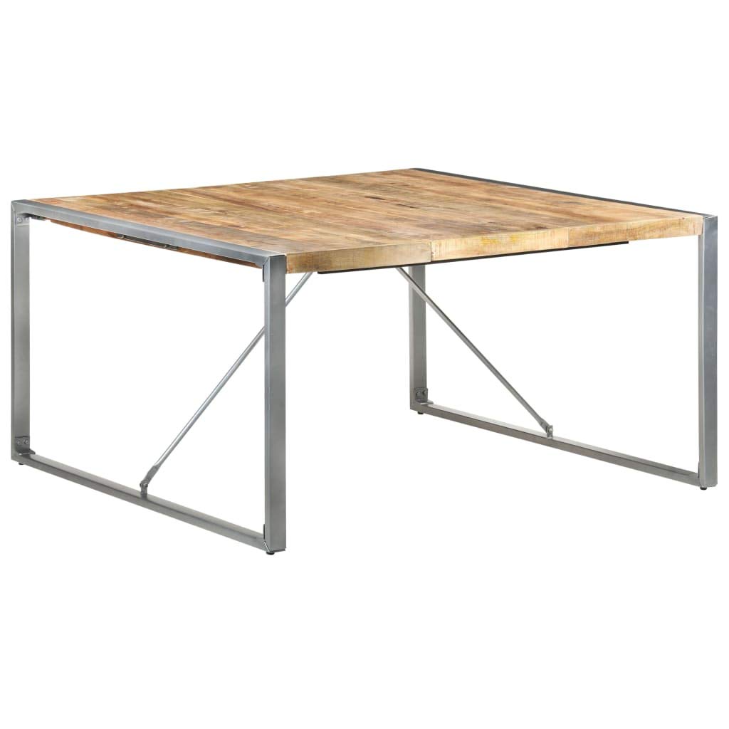 YUHI-HQYD Dining Table,Conference Table,Coffe Table,Rectangle Tea Table,Assembly Required,Perfectly in Living Room, Den, Office Room, and Family Room, 55.1"x55.1"x29.5" Rough Mango Wood