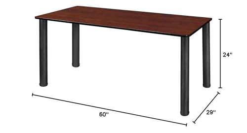 Regency Kee Training & Activity Table with with Slim Lightweight Tabletop, 60" x 24", Cherry/Black