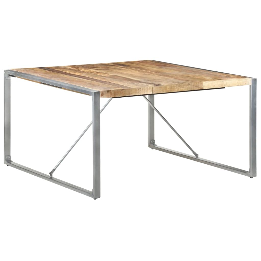 YUHI-HQYD Dining Table,Conference Table,Coffe Table,Rectangle Tea Table,Assembly Required,Perfectly in Living Room, Den, Office Room, and Family Room, 55.1"x55.1"x29.5" Rough Mango Wood