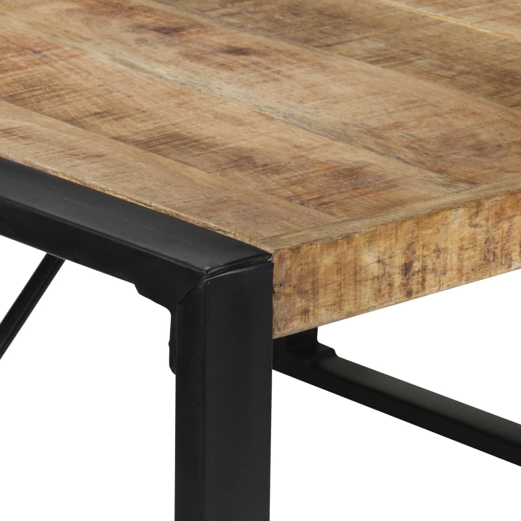 YUHI-HQYD Dining Table,Conference Table,Coffe Table,Rectangle Tea Table,Assembly Required,Perfectly in Living Room, Den, Office Room, and Family Room, 55.1"x55.1"x29.5" Rough Mango Wood