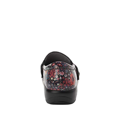 Alegria Women's Kara Slip-On Comfortable Women's Nursing, Service, Healthcare Professional Shoes Midnight Garden 8-8.5 Wide Width US