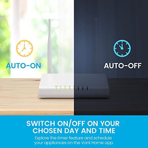 Vont Smart Plug [1 Pack] Alexa Smart Plugs, WiFi + Bluetooth, No Hub Required, Smart Home, Google Home & IFTTT, Voice Command, Timer & Schedules, Control Anywhere, Vacation Mode, ETL & FCC Certified