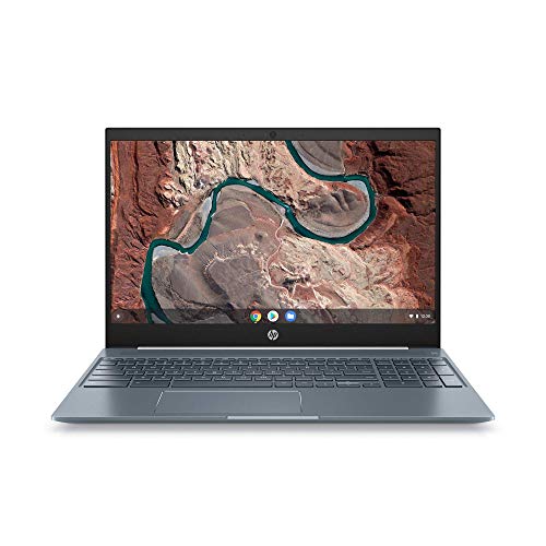 HP Chromebook 15.6" Full HD 1920 x 1080 Touchscreen Intel Core i3-8130U Intel UHD Graphics 620 4GB SDRAM 128GB eMMC Audio by B&O Ceramic White/Cloud Blue Backlit Keyboard Chrome OS (Renewed)
