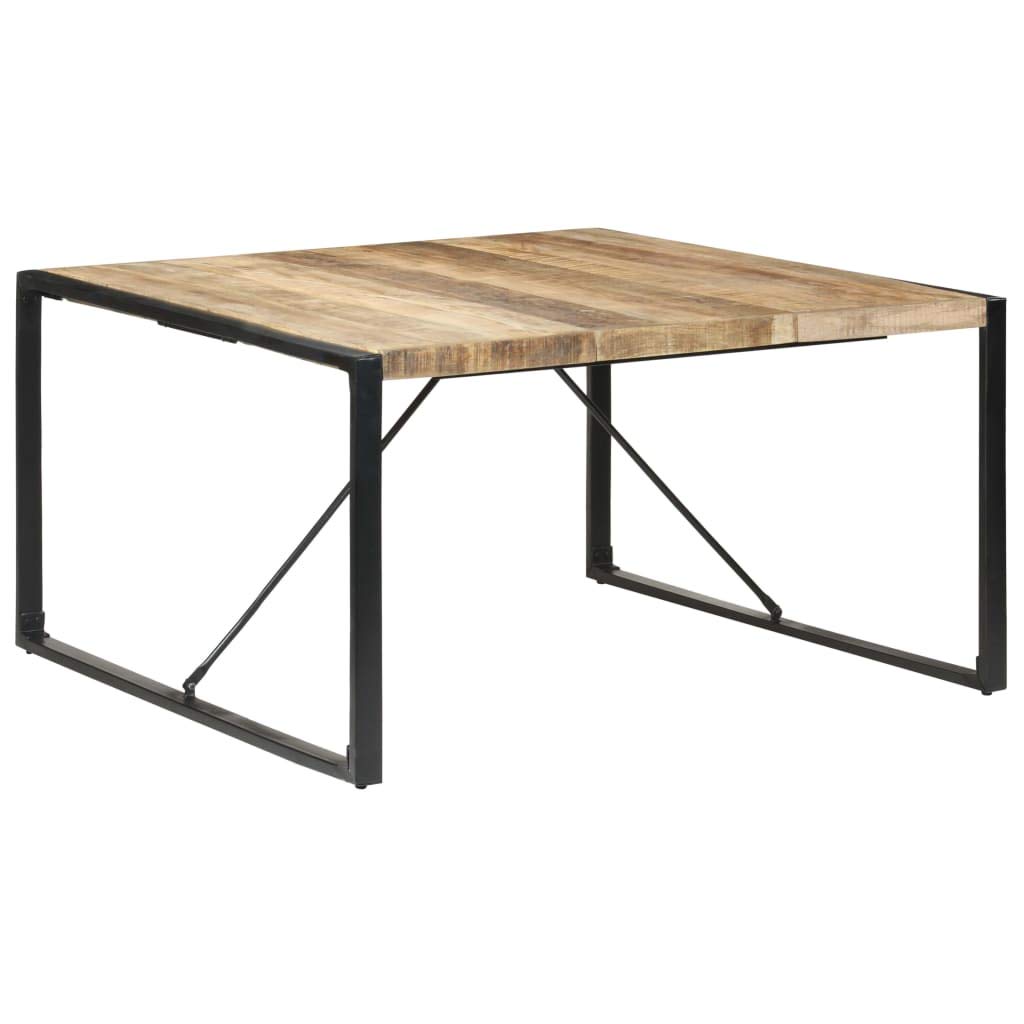 YUHI-HQYD Dining Table,Conference Table,Coffe Table,Rectangle Tea Table,Assembly Required,Perfectly in Living Room, Den, Office Room, and Family Room, 55.1"x55.1"x29.5" Rough Mango Wood