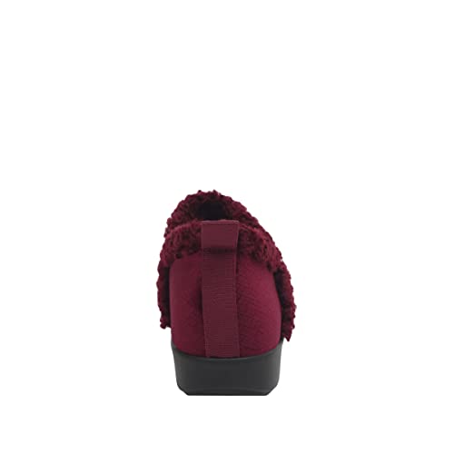 Alegria Womens Cozee Slipper Boot Wine Velvet 9.5-10 M US