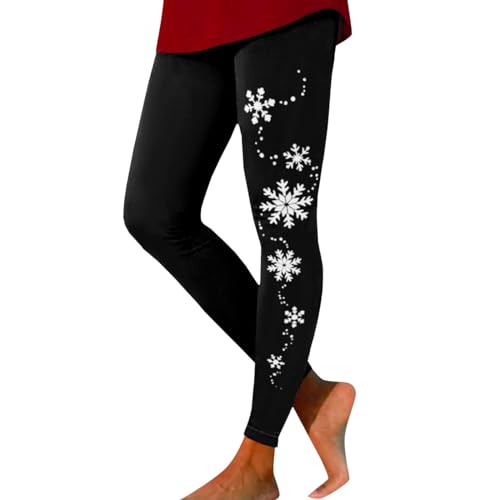 AMDBEL Womens Fall Leggings,Tops to Wear with Leggings, Women's High Waist Workout Leggings Christmas Printed Gym Tummy Control Yoga Pants