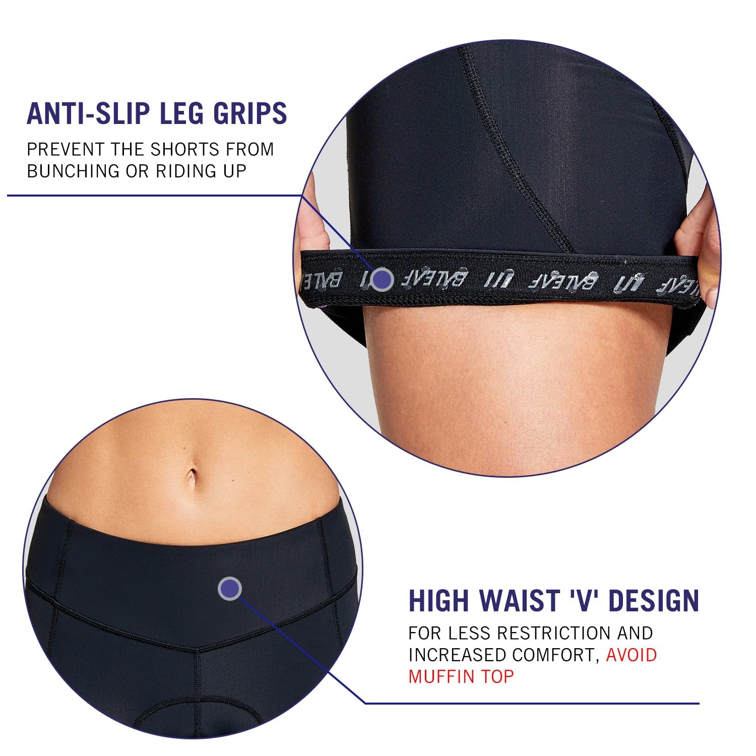 BALEAF 4D Padded Bike Shorts Women Cycling Underwear Gel Padding Pockets Blue L