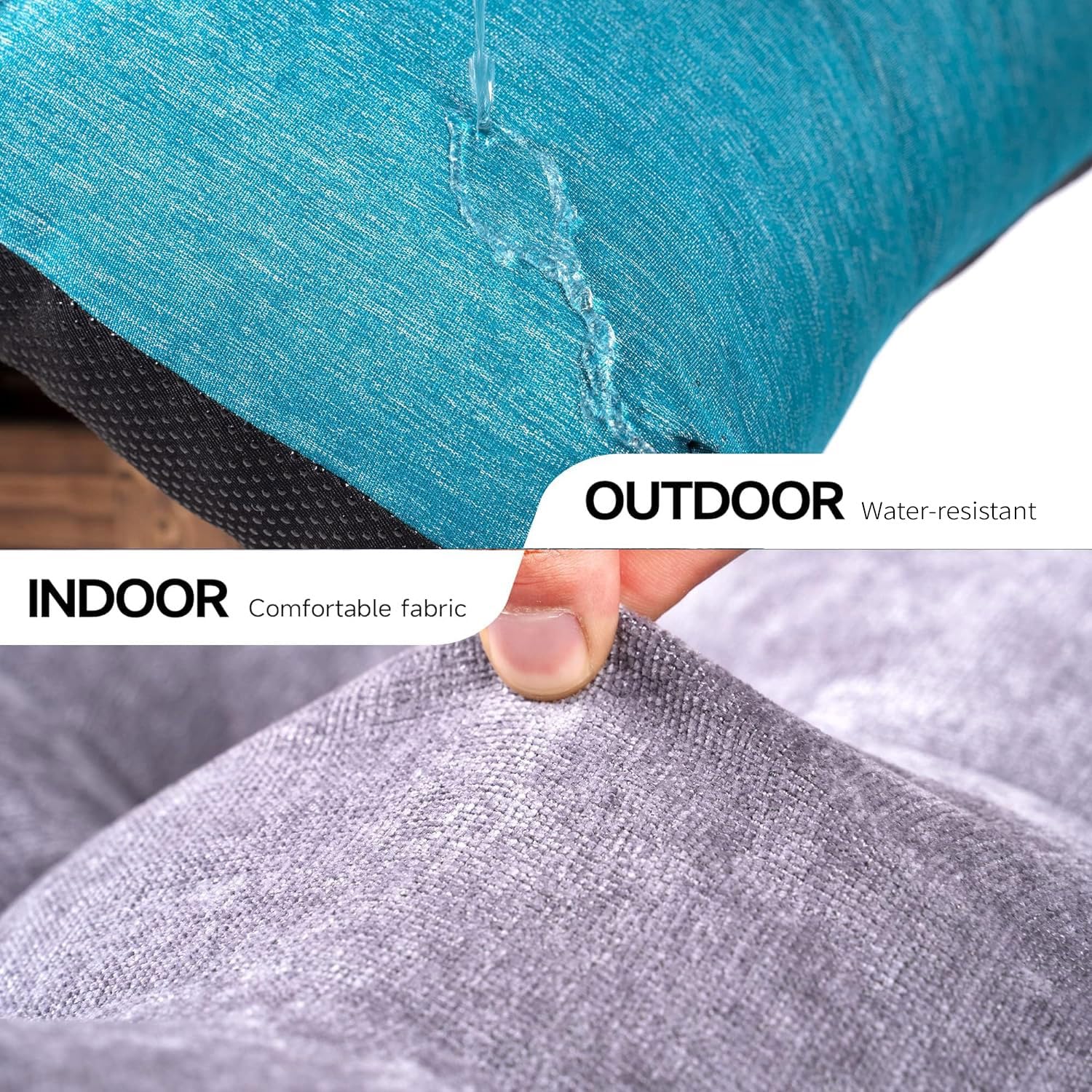 ENTROPOWER Custom Size Bench Cushions for Indoor Outdoor Non-Slip Tufted, Chair Cushion, Piano Seat Pads, Patio Sofa Water-Resistant Cushion, Made of High Density Sponge Comfortable and Durable