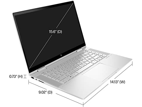 HP 2022 Envy X360 2-in-1 15.6" FHD Touchscreen Laptop, Intel Evo Platform Core i5 1235U, 16GB RAM, 512GB PCIe SSD, Backlit Keyboard, Intel Iris Xe Graphics, Windows 11, Silver, 32GB USB Card