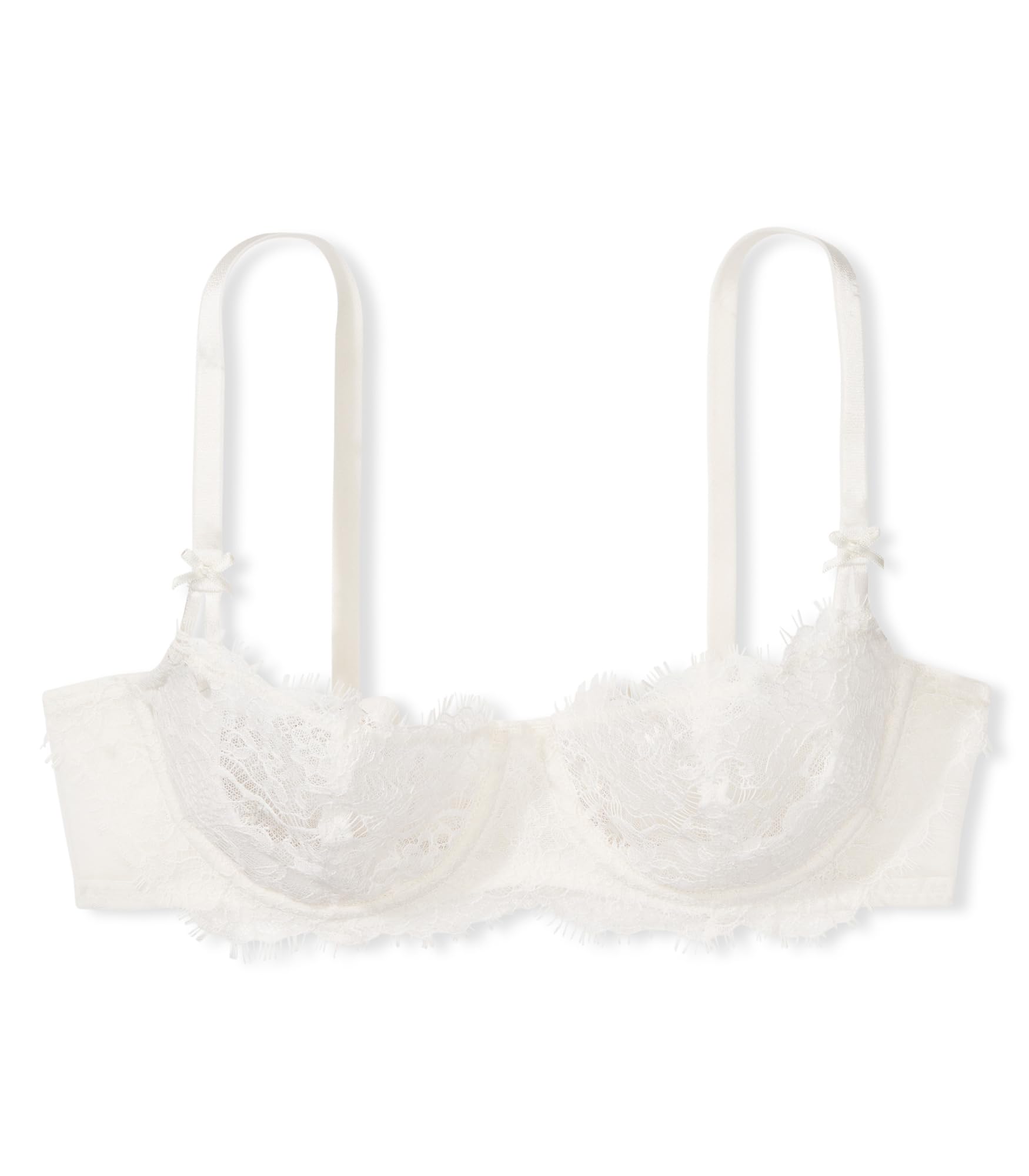 Victoria's Secret Dream Angels Wicked Unlined Lace Balconette Bra, Bras for Women, Coconut White, 36D