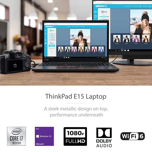 Lenovo Thinkpad E15 Business Laptop, 15.6" FHD IPS Display, Intel Core i7-10510U, 32GB RAM Memory, 1TB PCIe NVMe SSD, Webcam, Zoom Meeting, Windows 10 Pro, Black