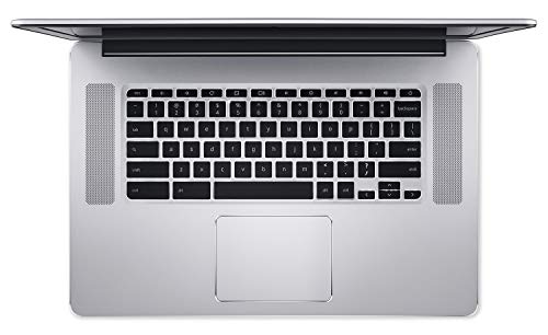 Acer Chromebook 15, Intel Celeron N3350, 15.6" Full HD Touch, 4GB LPDDR4, 32GB Storage, Google Chrome, Pure Silver, CB515-1HT-C2AE, 15-15.99 Inches
