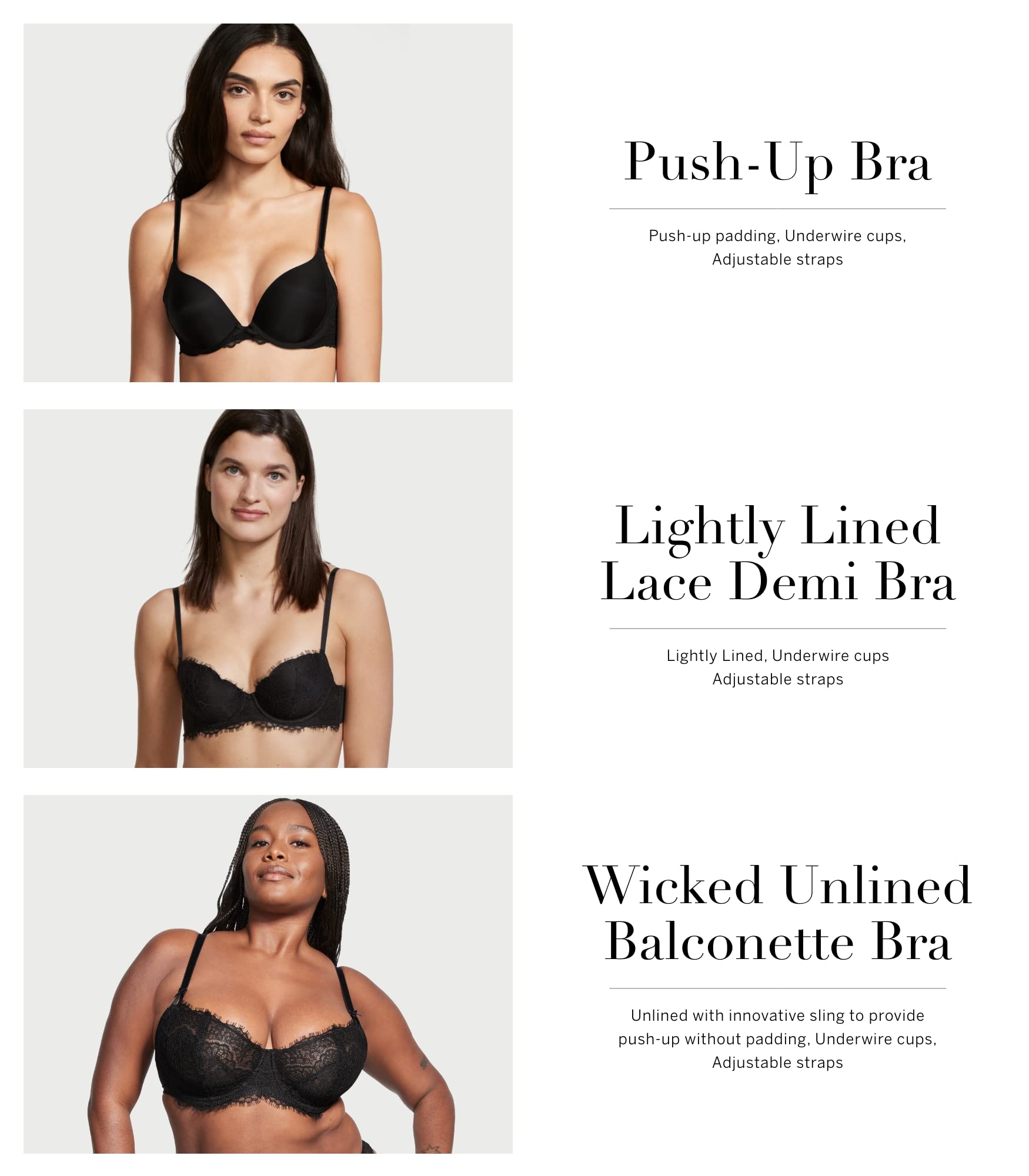 Victoria's Secret Dream Angels Wicked Unlined Lace Balconette Bra, Bras for Women, Coconut White, 36D