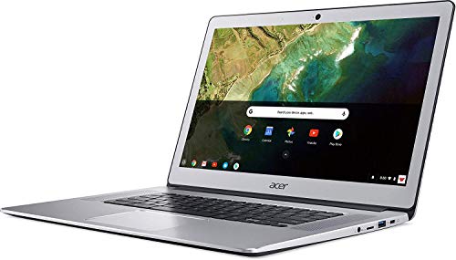 Acer Chromebook 15, Intel Celeron N3350, 15.6" Full HD Touch, 4GB LPDDR4, 32GB Storage, Google Chrome, Pure Silver, CB515-1HT-C2AE, 15-15.99 Inches