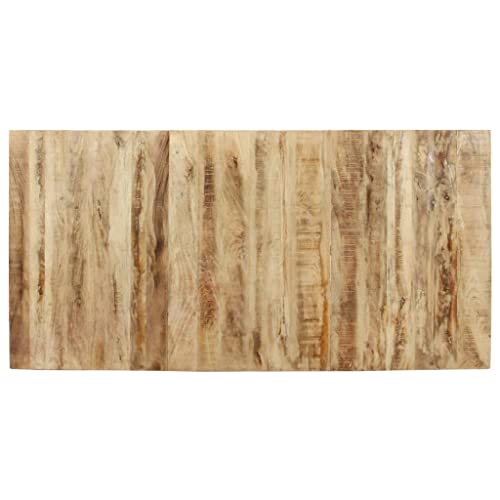 BUKSCYJS Multifunctional Dining Room Table,Dining Room Table,Dining Table,Strong and Sturdy Suitable for Kitchen,Dining Room,Living Room 63"x31.5"x29.9" Rough Mango Wood
