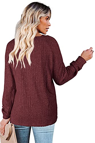 WIHOLL Long Sweaters for Women to Wear with Leggings Fashion Sweatshirts L