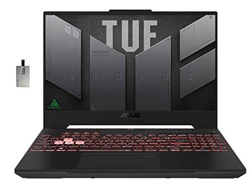 ASUS 2023 TUF A15 15.6" 144Hz FHD Gaming Laptop, AMD Ryzen 7 6800H, 32GB DDR5 RAM, 1TB PCIe SSD, RGB Backlit Keyboard, NVIDIA GeForce RTX 3050Ti, 720p HD Camera, Win 11 Pro, Gray, 32GB USB Card