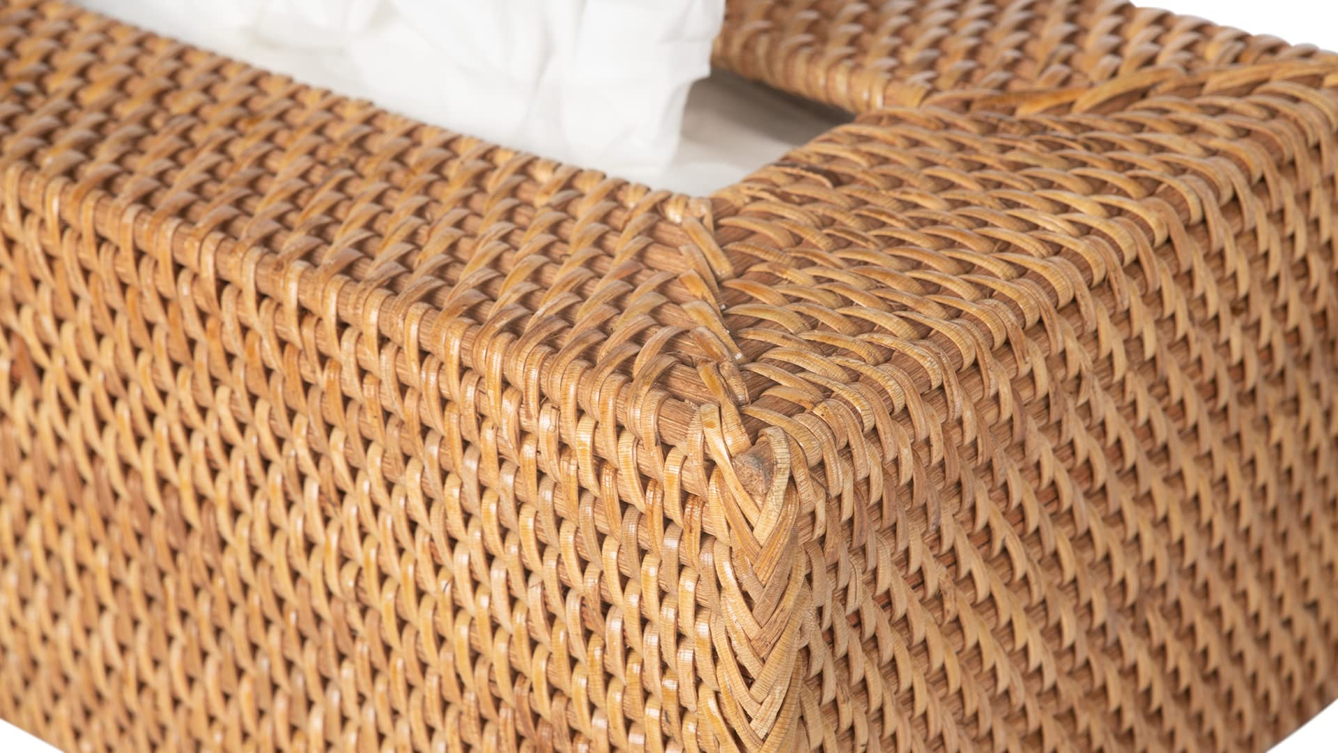 Kouboo Loma Rectangular Rattan Tissue Box Cover (Brown)