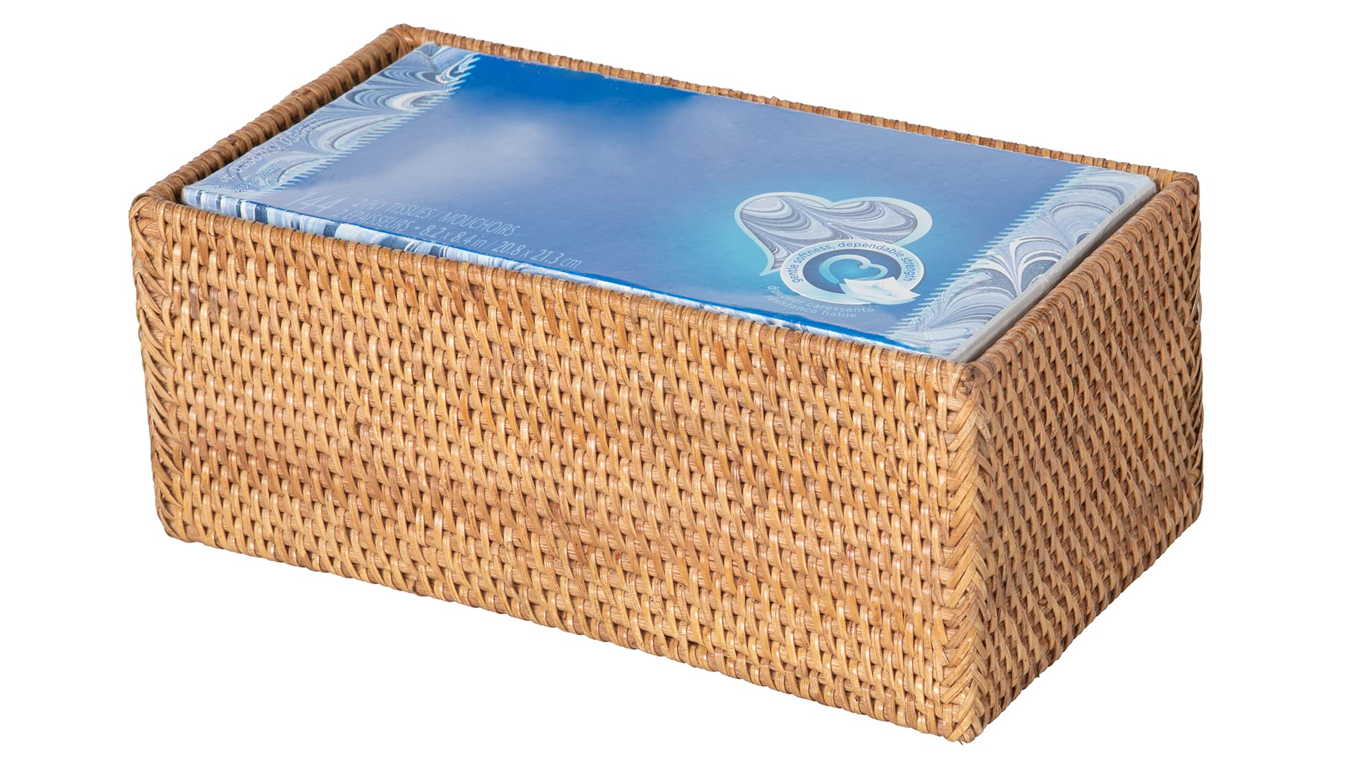 Kouboo Loma Rectangular Rattan Tissue Box Cover (Brown)