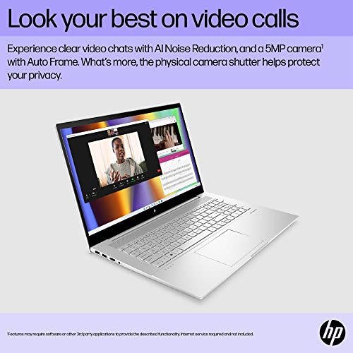 HP Envy Laptop, 17.3" Full HD Touchscreen, 12th Gen Intel Core i7-1260P, 32GB RAM, 2TB PCIe SSD, IR Camera, Backlit Keyboard, HDMI, Wi-Fi 6, Windows 11 Home, Silver