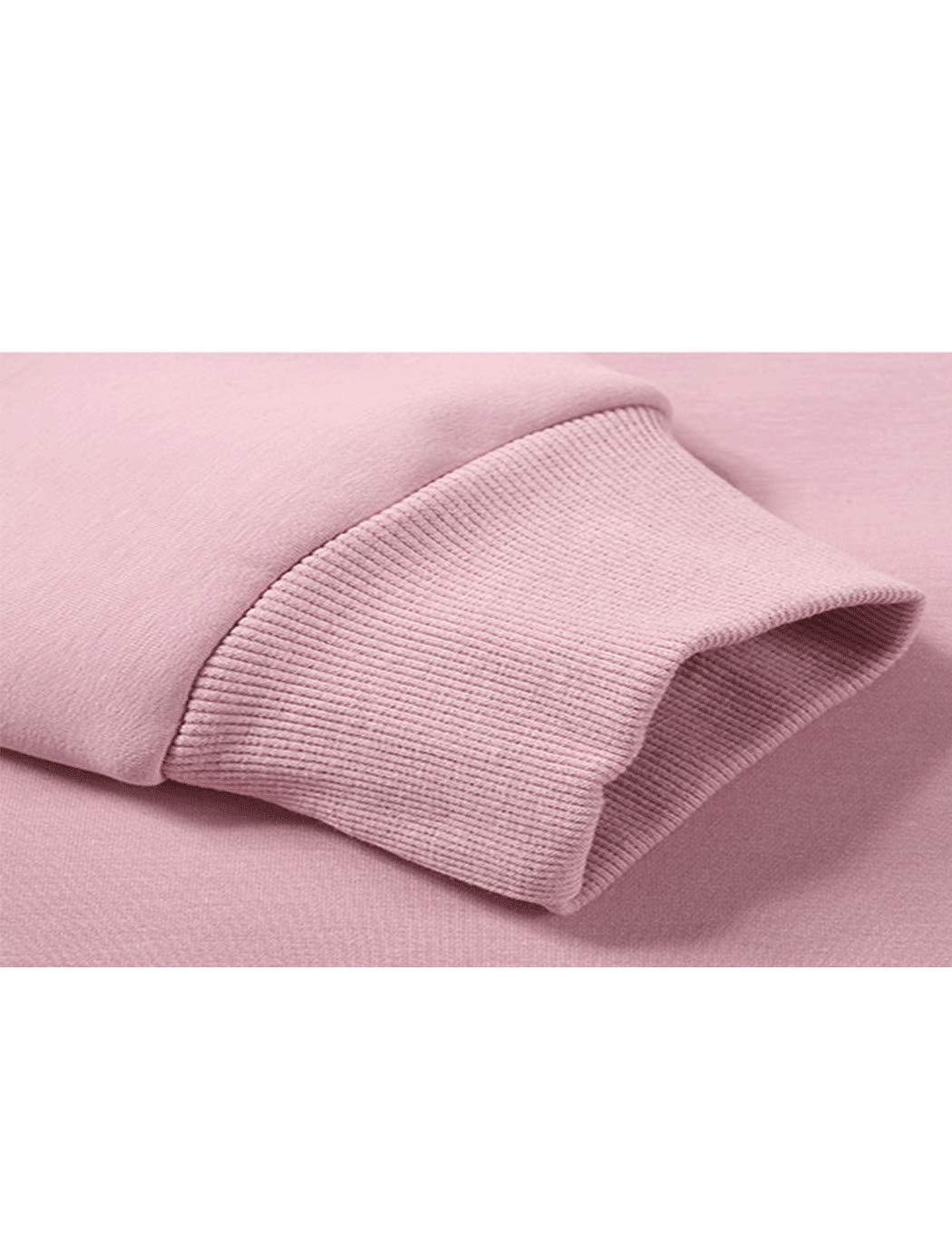Haellun Womens Casual Winter Warm Fleece Sherpa Lined Pullover Hooded Sweatshirt (Pink, Medium)