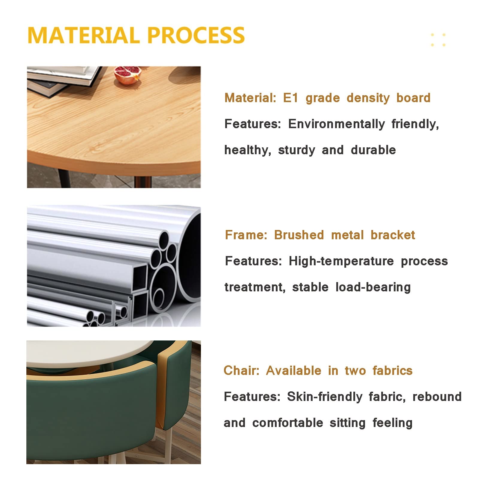 LSRY Home Dining Table, Conference Table, Modern Meeting Table, Reception Table, Round Training Seminar Table, Boardroom Desk, Compact Coffee Sofa Seat Office Lounge, Children Table for Crafts (Color