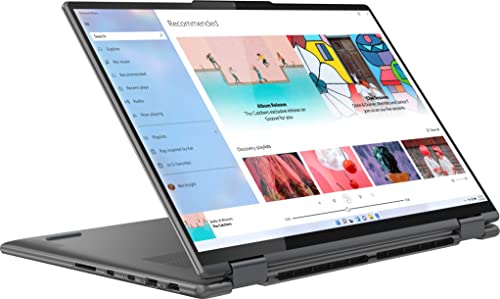 2022 Newest Lenovo Yoga 7i 2-in-1 16" 2.5K Touch Premium Laptop | Intel Core i5-1240P | Backlit Keyboard | Fingerprint | Windows 11 | with Stylus Pen Bundle (Gray, 8GB RAM | 256GB SSD)