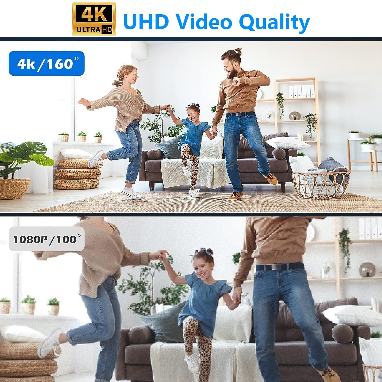 4K Wireless Wifi Camera,Upgrade 4K,1800mAh Battery Powered,WiFi Wireless Nanny Cam Home Security Camera Tiny Office Secret Surveillance Cam with 100 Days Standby AI Human Detection Auto Night Vision