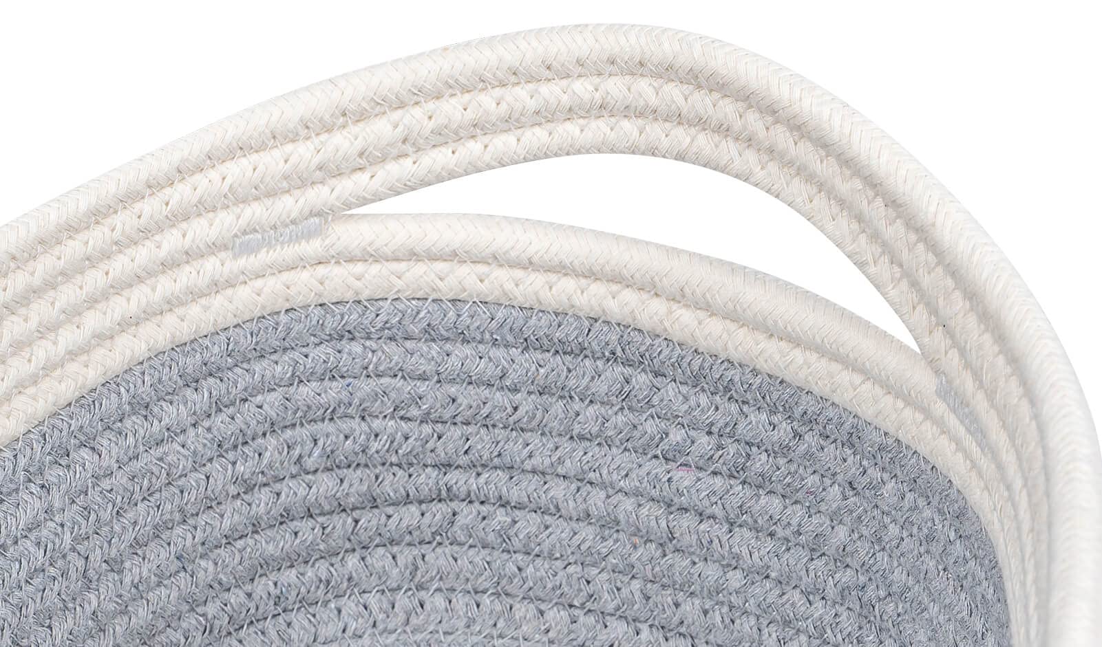 CubesLand Cube Shelf Storage Baskets for Organizing, Woven Shelf, Closet Bins Shelves Toy Basket Box Nursery Baby 2 Packs Organization Off White/Light Gray