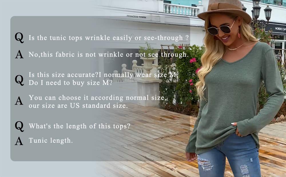 Jescakoo Tunic Tops for Leggings for Women Fall Clothes for Women 2024 V Neck Dressy Sweaters Coffee XL