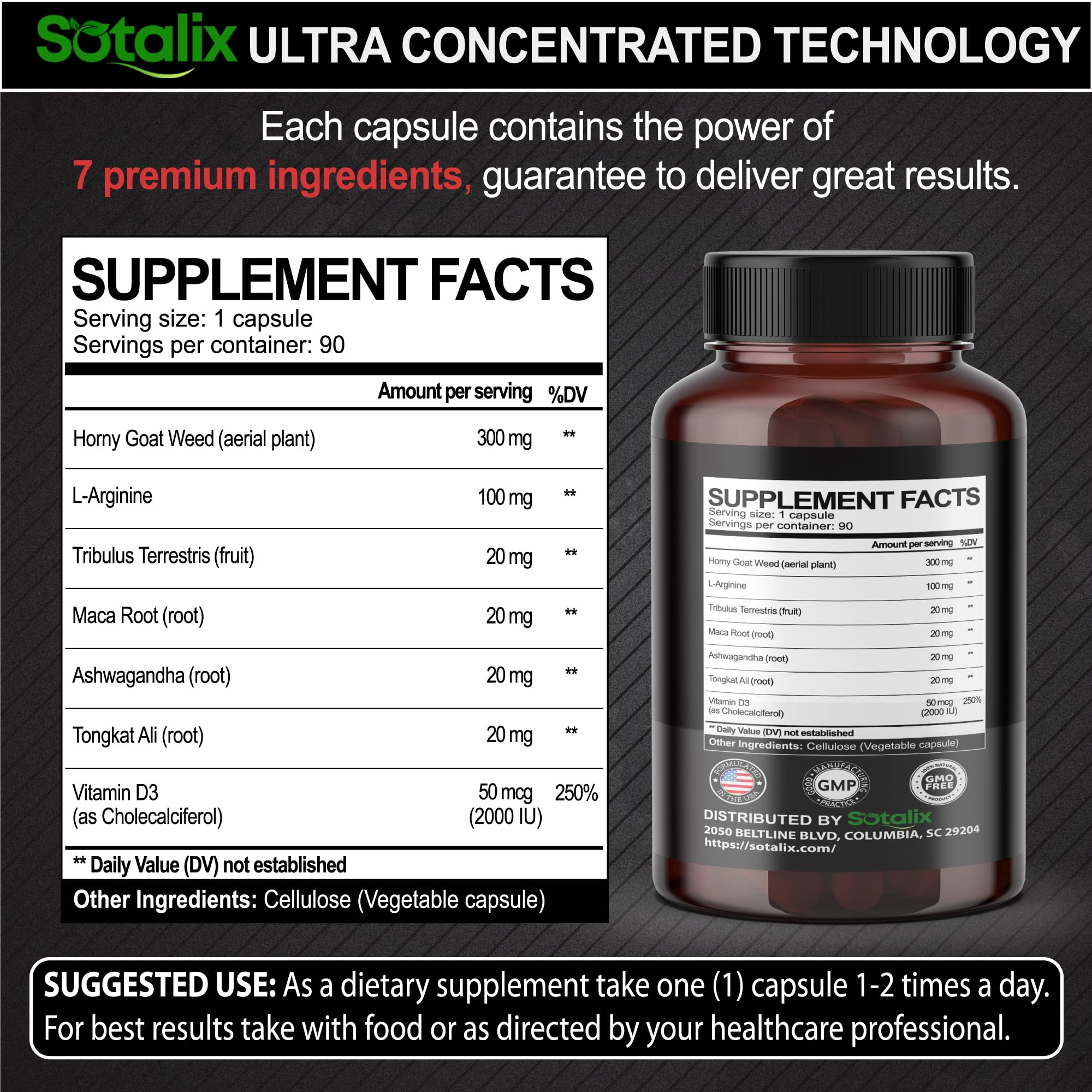 Ultra Muscle Builder Supplement 13800mg Highest Potency with L-Arginine, Tribulus - Increase Energy, Stamina, Strength, Sports Training Support 90-day supply (90 Count (Pack of 1))