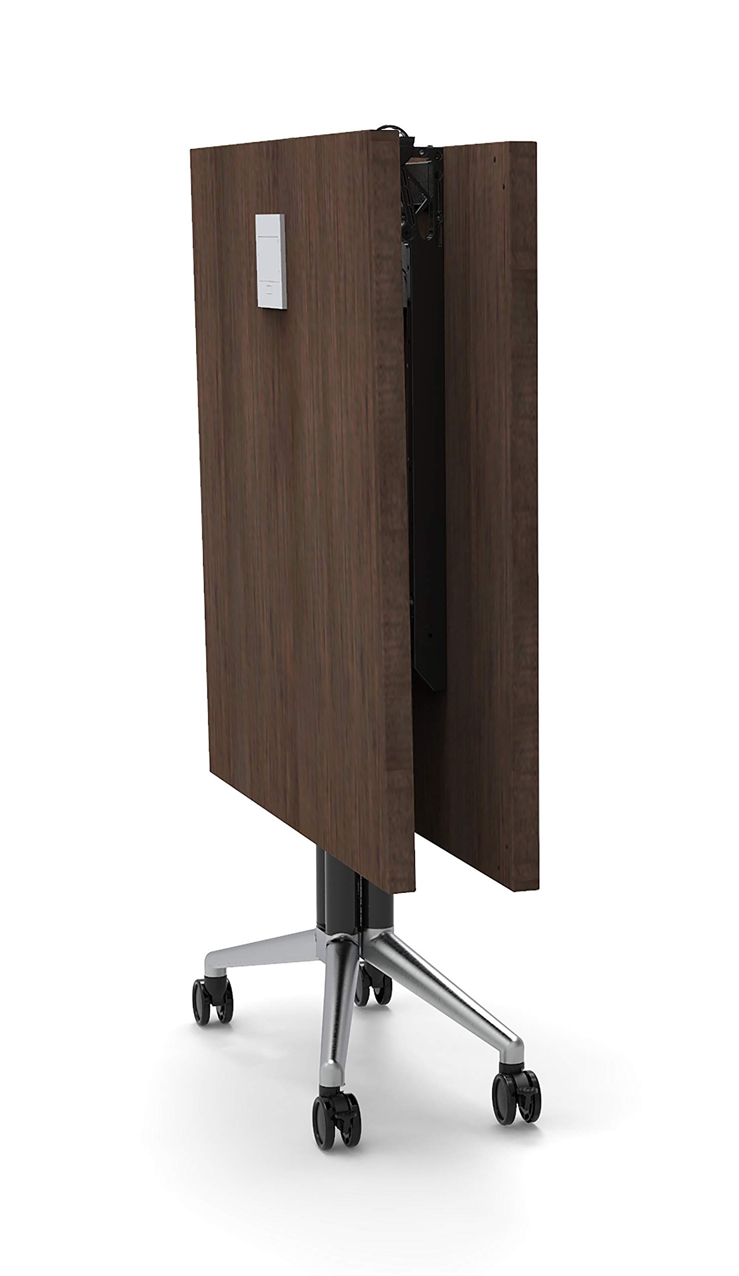 12 Person Conference Tables Meeting Seminar Fold Up Model 6732 2pc Color Java X-Thick Tops, Luxury Chrome Base & Casters, Ready to Use. (Tables, Power Bars Included, Seating NOT Included)