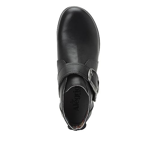 Alegria Women Symone Coal Leather Ankle Wedge Heel Boots 8-8.5 M US